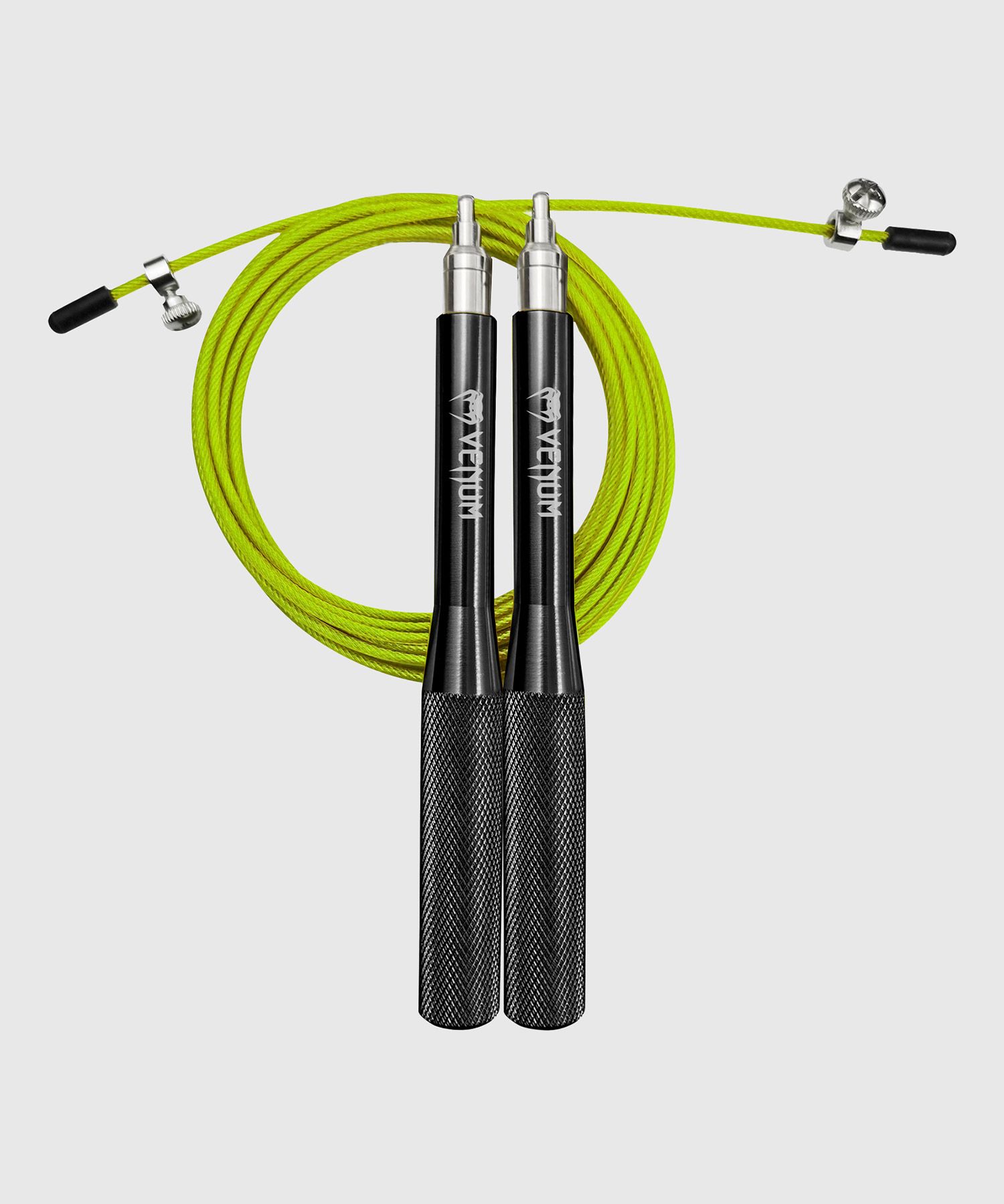 Venum Thunder Evo Jump Rope Zwart/Geel - Vechtsportonline.nl