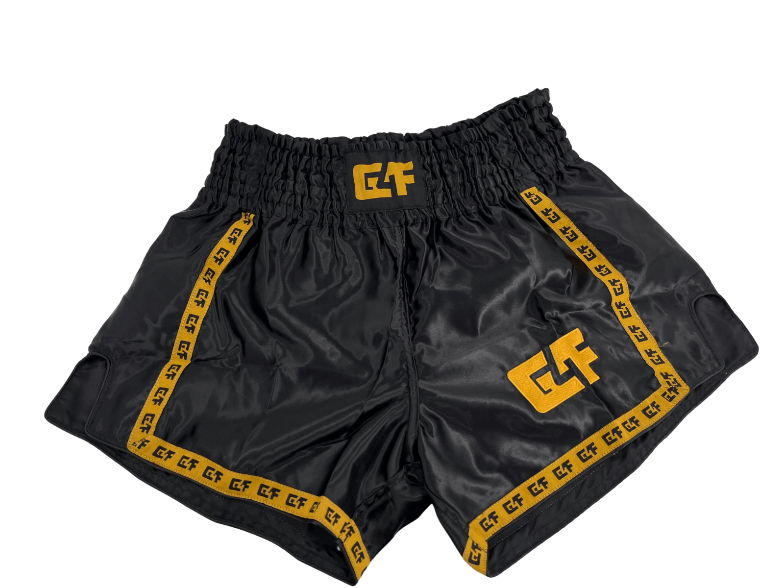 G4F Kickboksbroekje Winner - Zwart/Goud - Vechtsportonline.nl